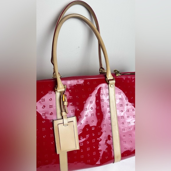 Arcadia | Bags | Arcadia 0 Genuine Patent Leather Large Weekender ...